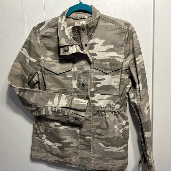 Style & Co. | Jackets & Coats | Tan Camouflage Denim Jacket | Poshmark